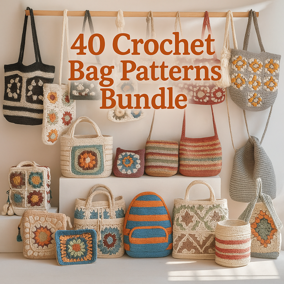 40 Crochet Bag Patterns Bundle – TheCrochetNook